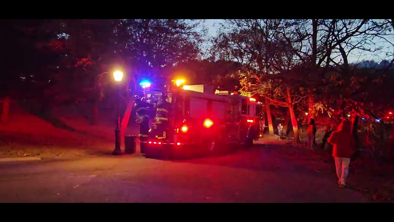 FDNY Engine 75 Operating On Scene Of A Forest Fire In Inwood Hill Park ...