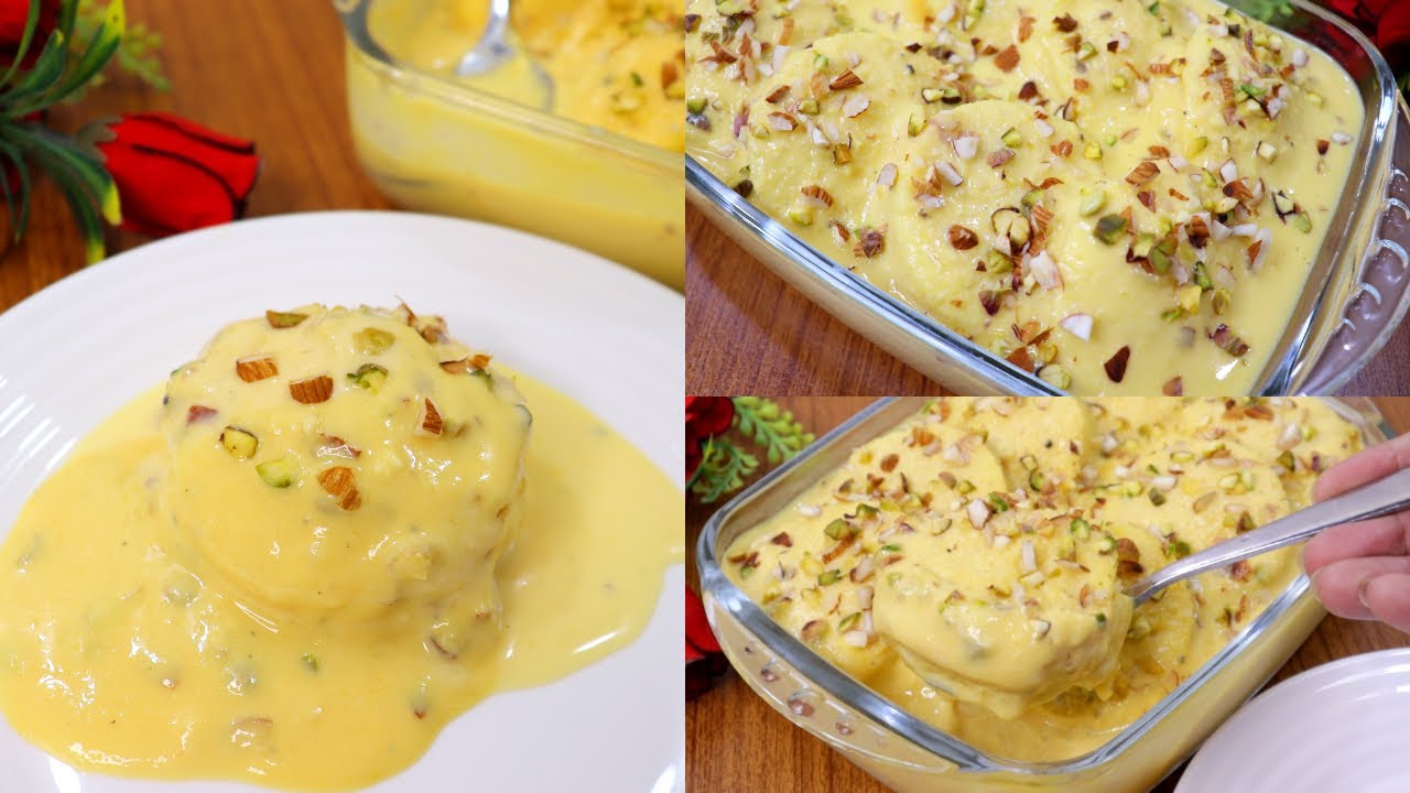 Delicious Mango Rasmalai With 2 Cup Milk | Quick and Easy Mango Dessert ...