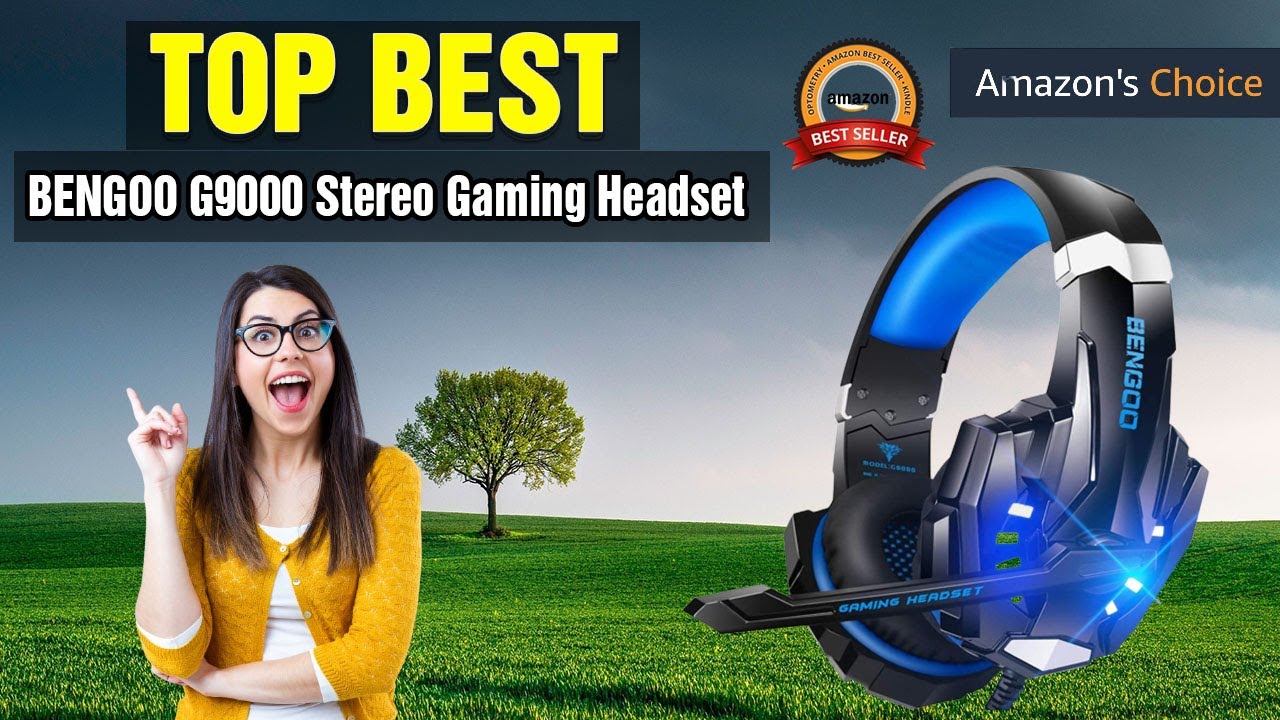 BENGOO G9000 Stereo Gaming Headset for PS4 PC Xbox One PS5 Controller ...