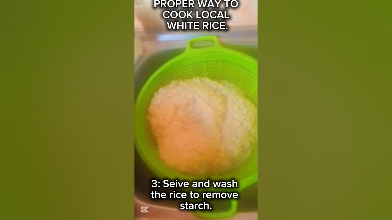 PROPER WAY TO COOK LOCAL WHITE RICE #trending#food#tutorial - YouTube