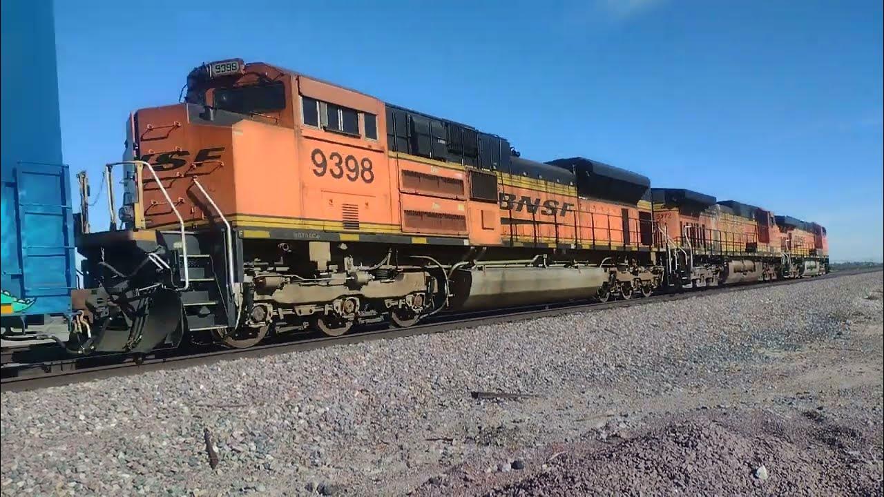 Monster EB BNSF Manifest Train At Daggett Ca! #bigbossrailfanner - YouTube