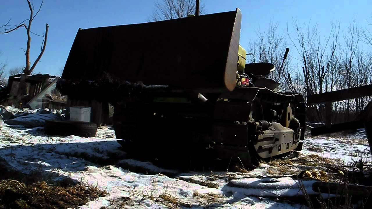 Anderson Dozer Blade on Oliver OC-3 Crawler - YouTube