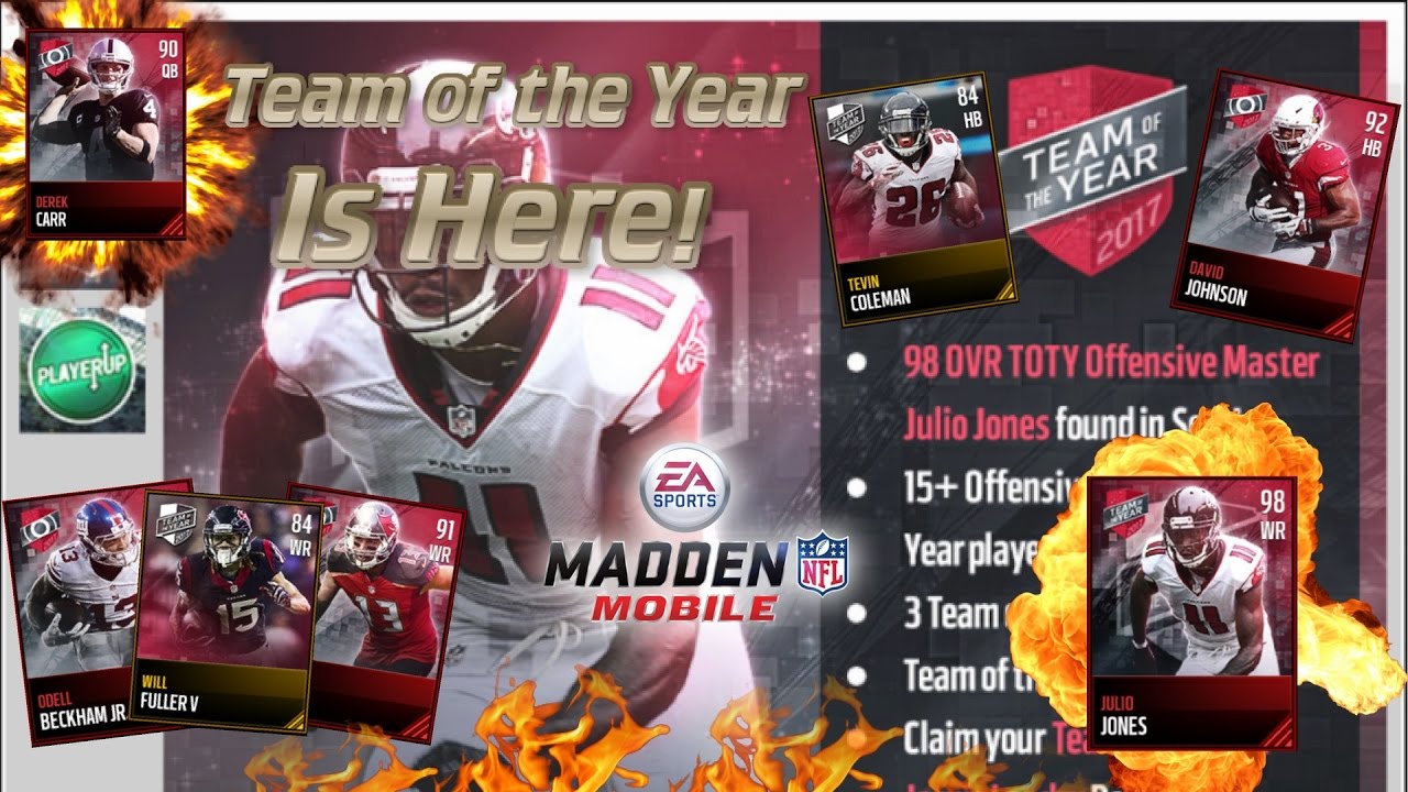 Team of the Year is Here! Madden Mobile 17 - YouTube