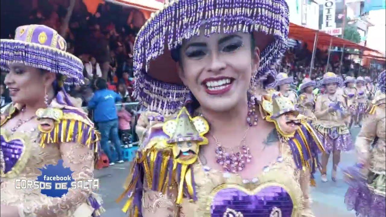 Corsos de Salta en el Carnaval de Oruro 2023 - Cullaguada Oruro Bloque comadres - YouTube