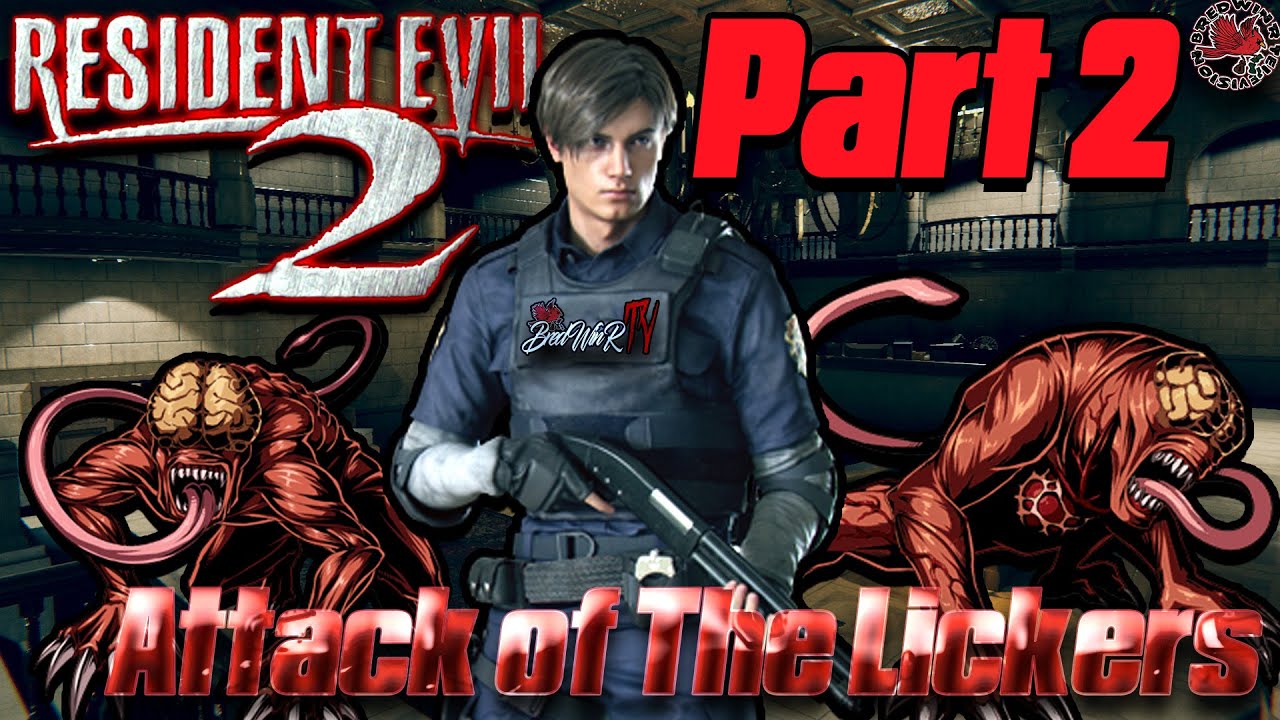 RE2 LIVE PlayThrough | Attack of The Lickers!! (PT.2) 😱😱 - YouTube