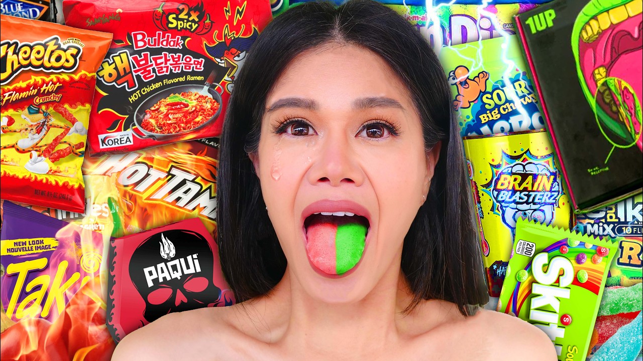 EXTREME Spicy VS Sour Challenge - YouTube