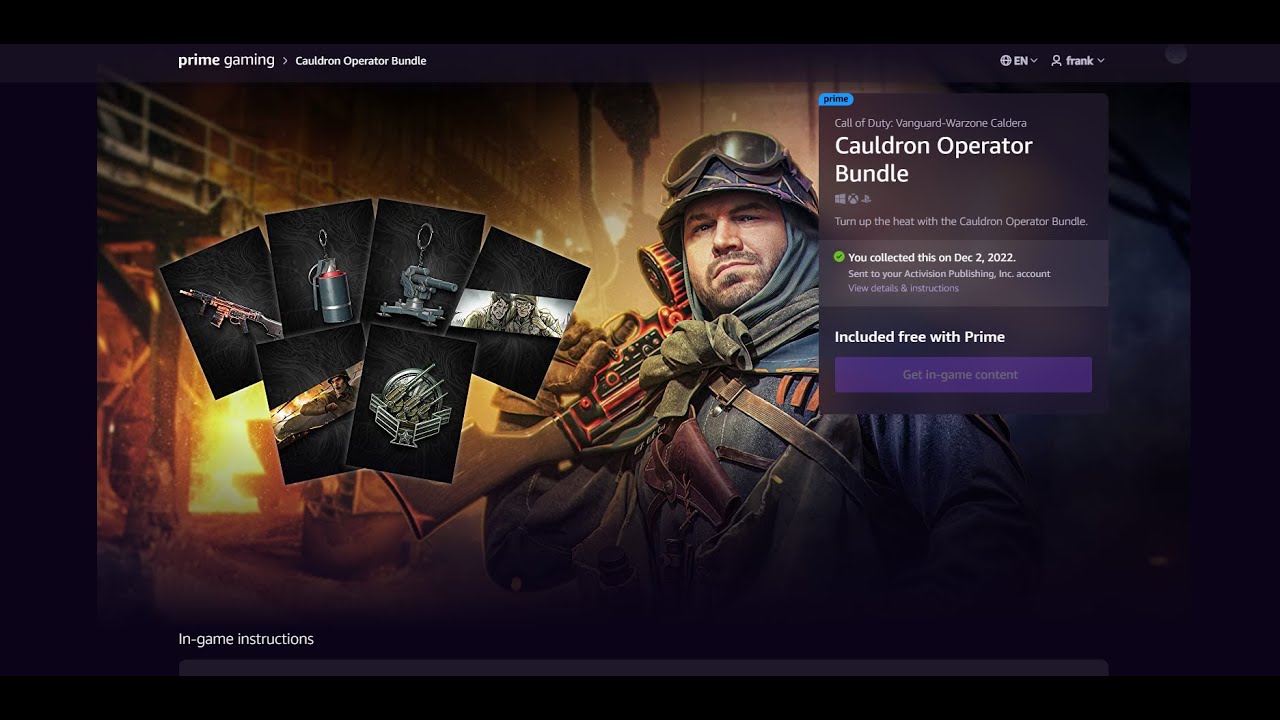 New FREE Cauldron Operator Bundle with Twitch Prime Gaming. Call of ...