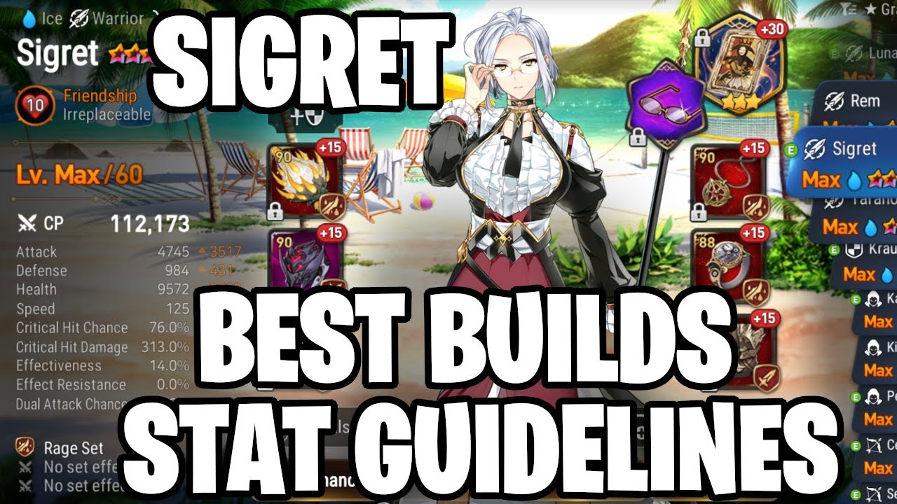 Sigret - How to Build, Stat Guidelines - Epic Seven - YouTube