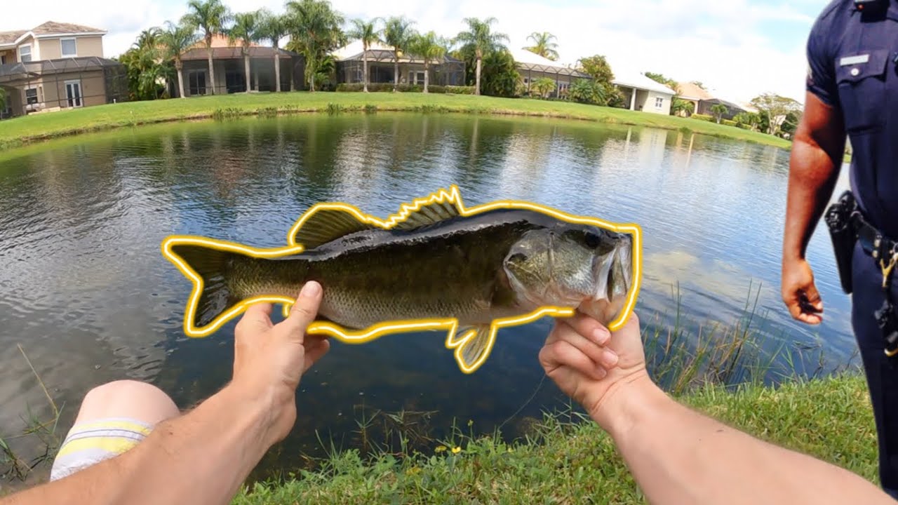 Catching Fish while GETTING KICKED OUT by the COPS - YouTube