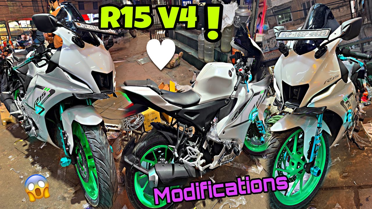 Yamaha R15 V4 New Modification 😍 | White beauty | R15 V4 Modified - YouTube