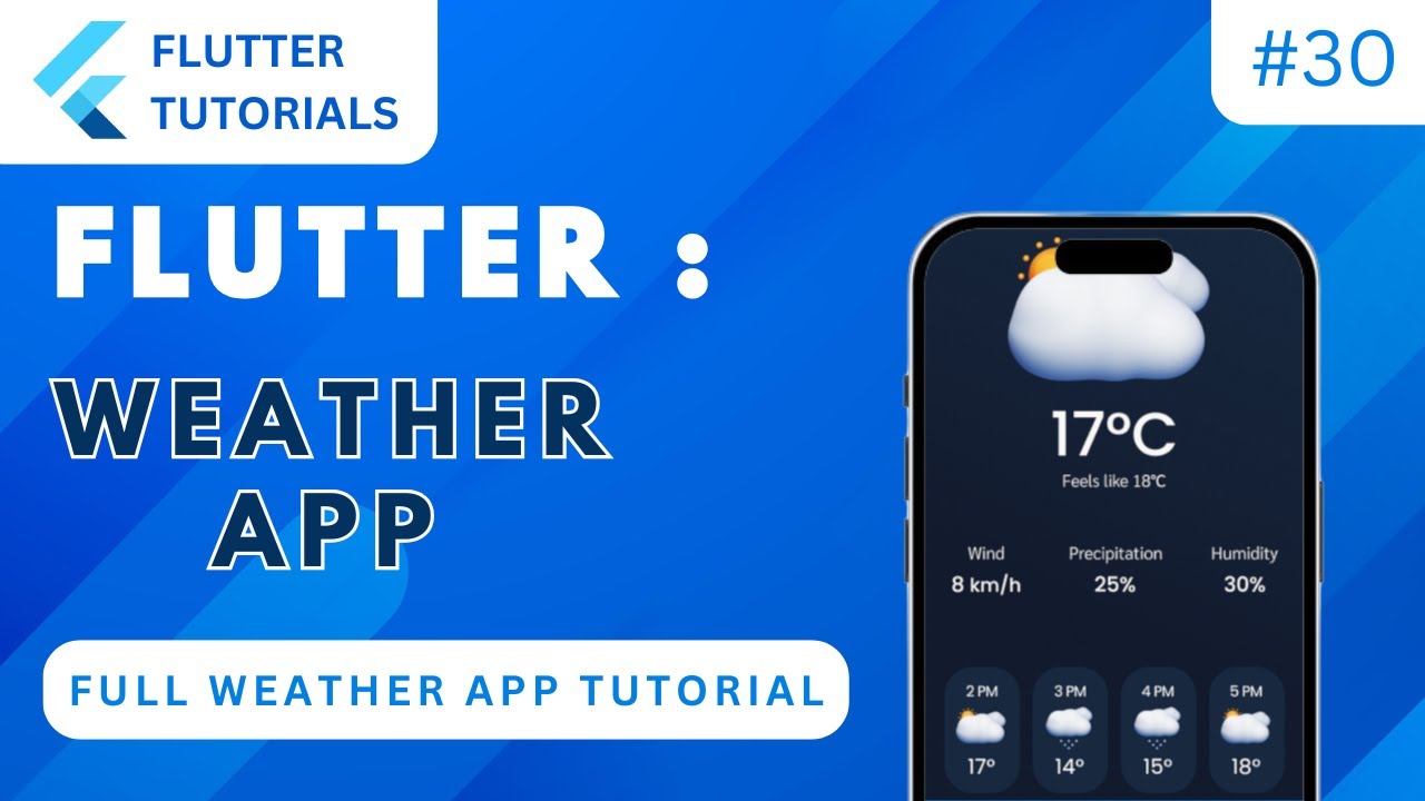 Flutter Weather App 🌦️ Tutorial Flutter Tutorial App Development