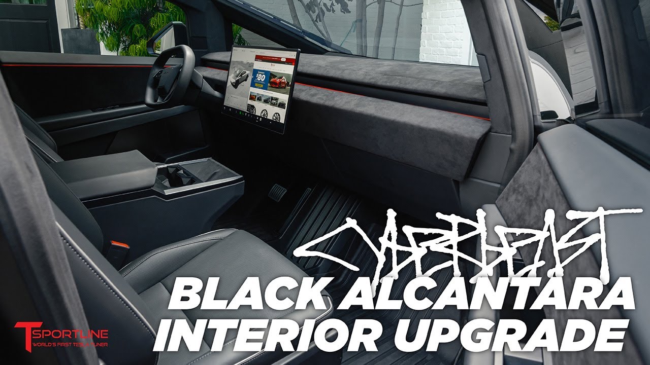 Custom Black Alcantara Cybertruck Interior 🖤 The Ultimate Bespoke ...