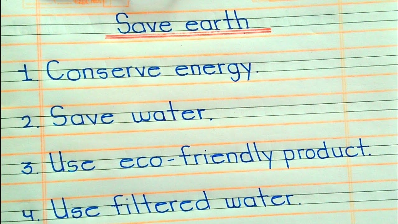 Essay on save // 10 line on save earth // essay writing on save earth ...