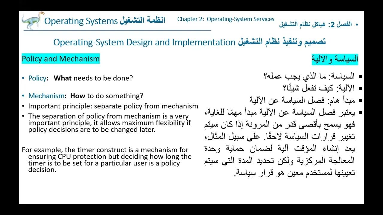 Os Ch 2 Operating System Design And Implementation تصميم وتنفيذ نظام