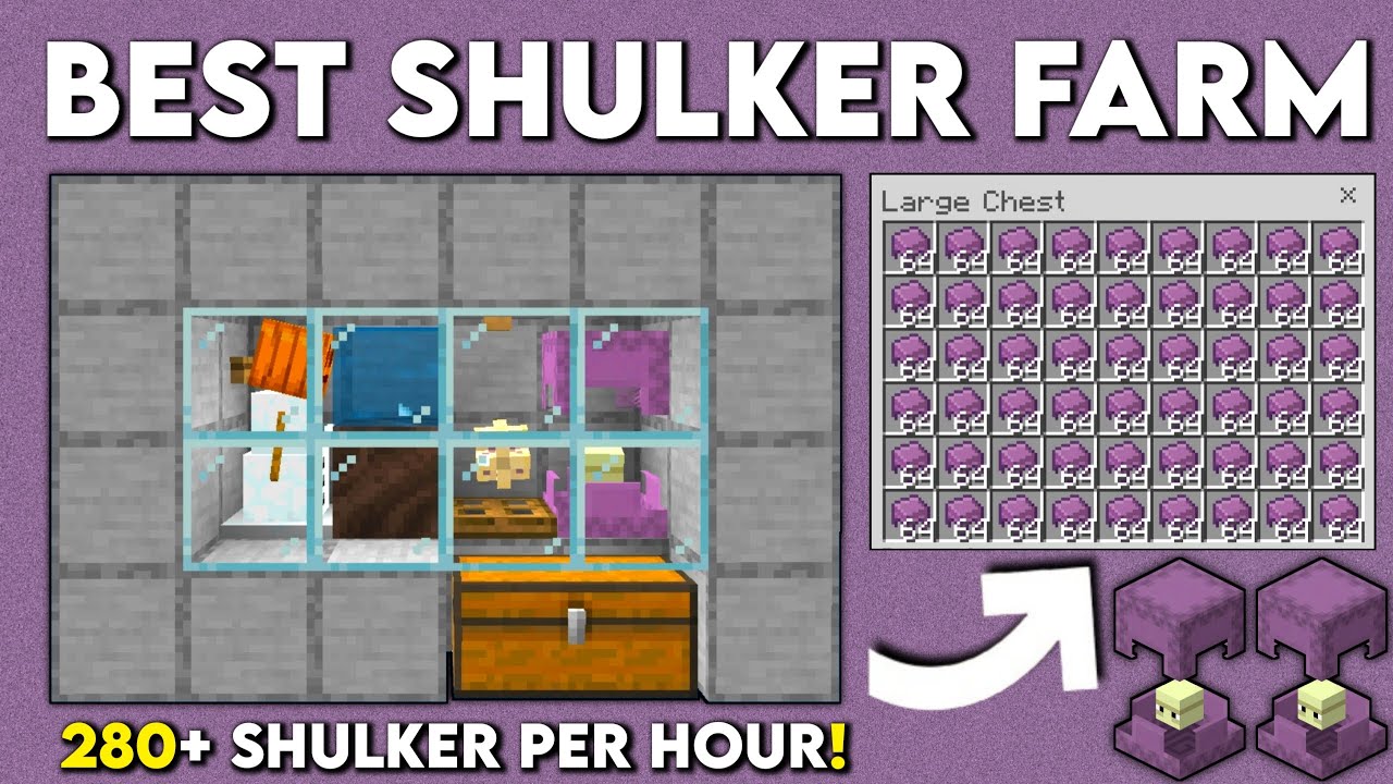 THE BEST SHULKER FARM TUTORIAL In Minecraft Bedrock 1.21! - YouTube