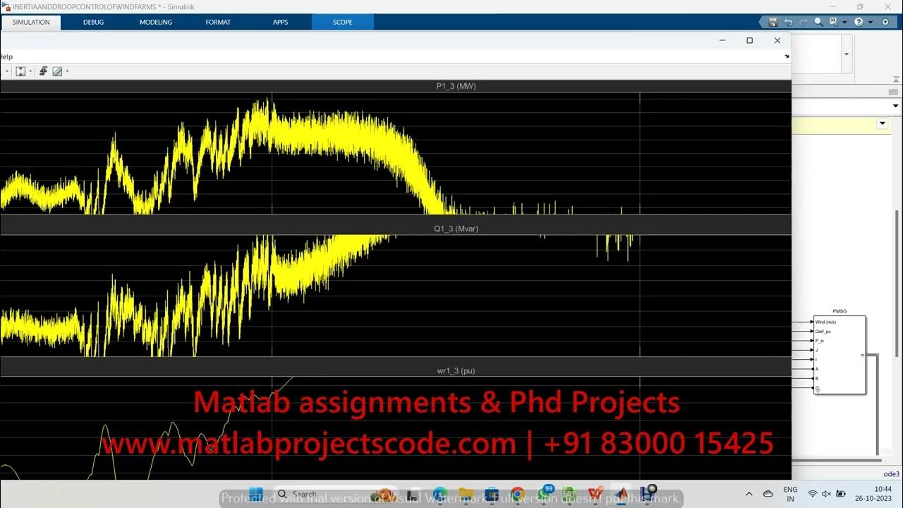 INERTIA AND DROOP CONTROL OF WIND FARMS MATLAB SIMULINK - YouTube
