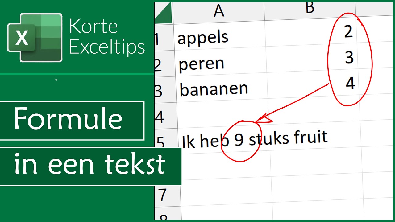 Formule in een tekst - YouTube