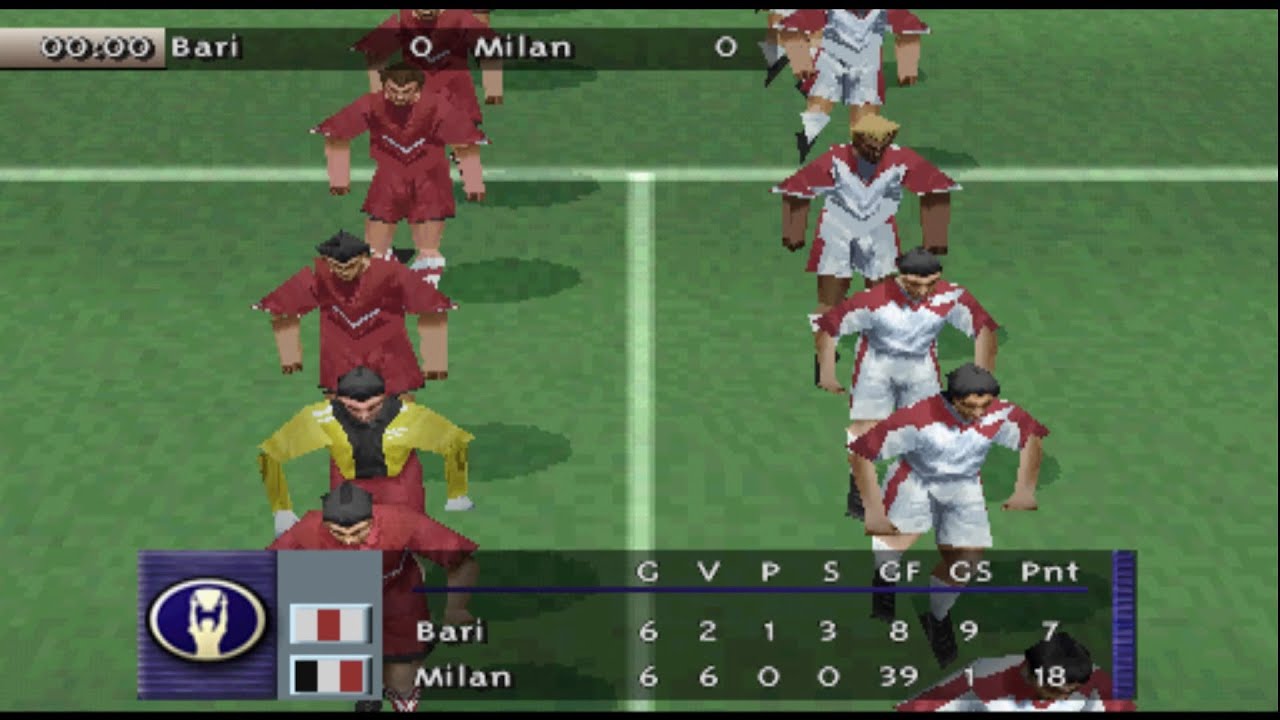 FIFA 99 | Bari vs AC Milan - Weah - Bierhoff - Ganz - Serie A 1998/1999 ...