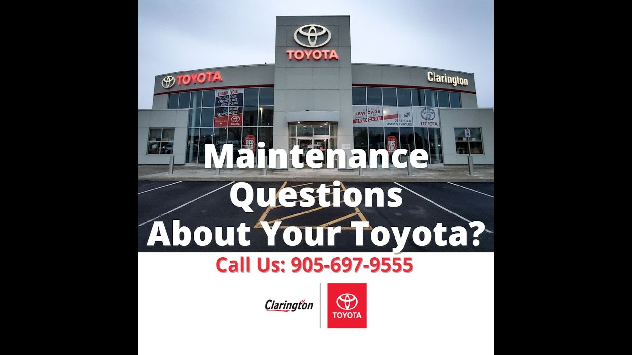 Check the Maintenance Schedule on Your Toyota - YouTube