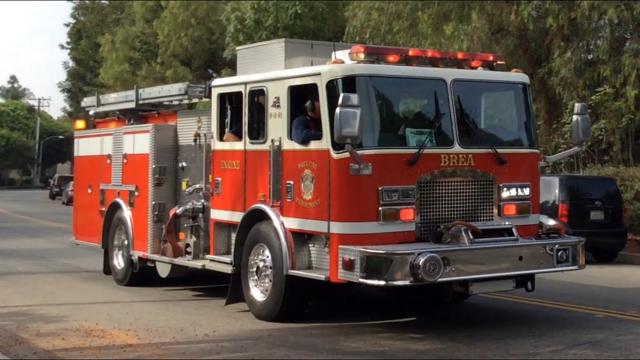 Brea Fire Department Engine 1 (reserve) responding 7/22/2022 - YouTube