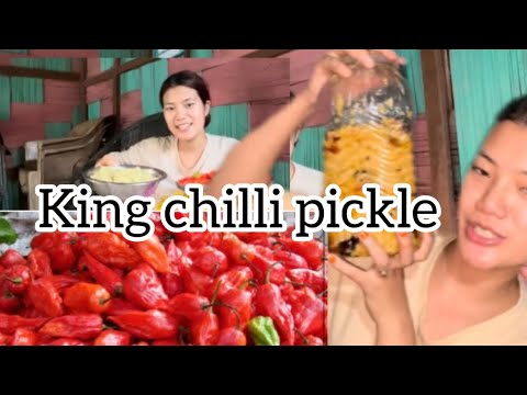 How to make king chilli pickle ? Simple & easy king chilli recipe 🌶️🌶️🌶 ...
