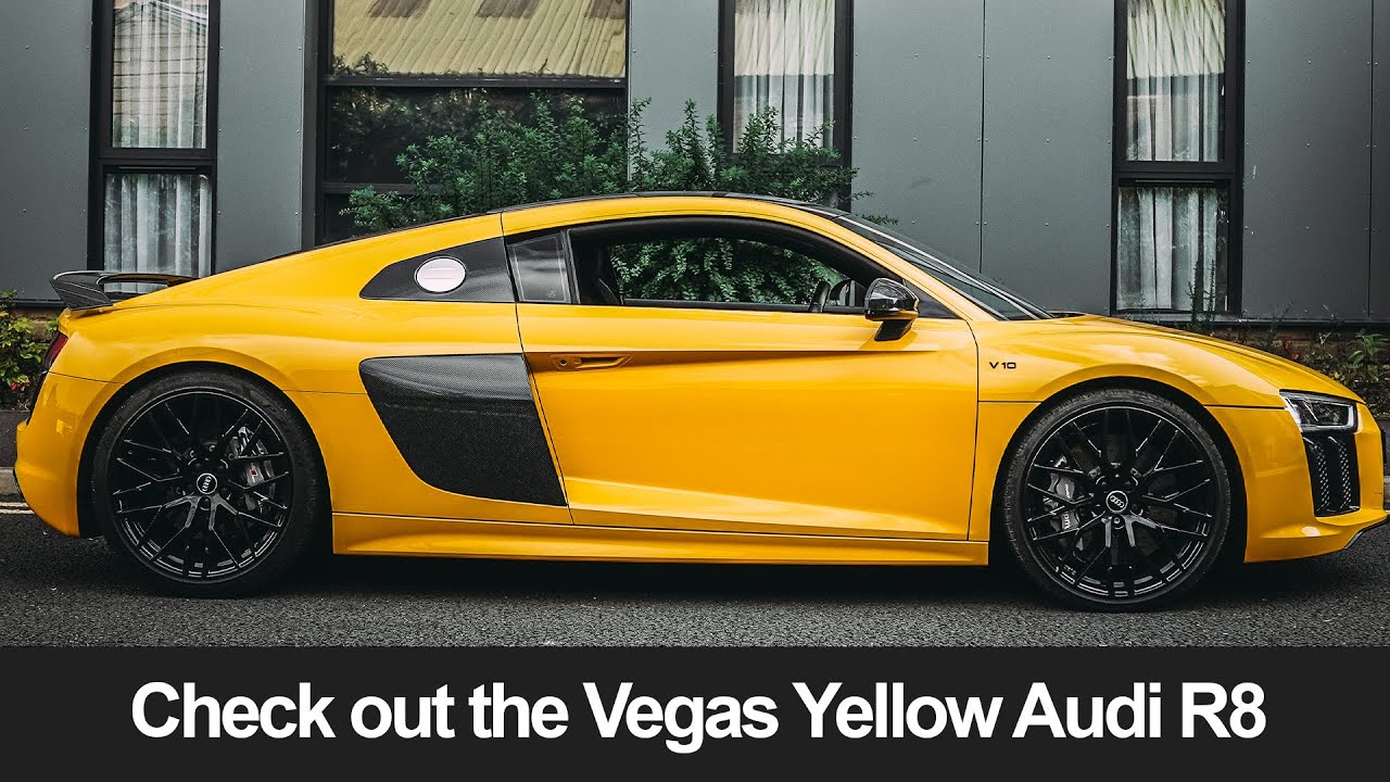 The Audi R8 V10+ in Vegas Yellow! - YouTube
