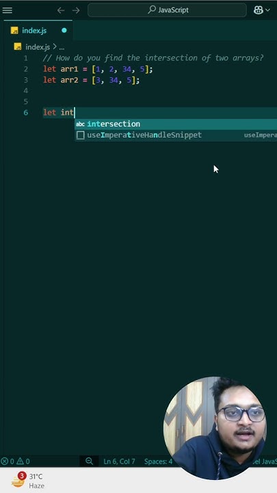 Intersection of Two Arrays | LeetCode 349 | JavaScript Solution - YouTube