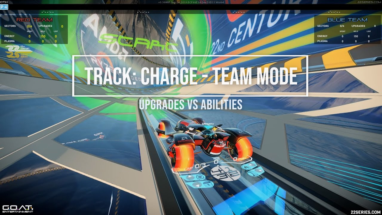 22 Racing Series / Team Mode Gameplay - Red vs Blue / Track: Charge ...