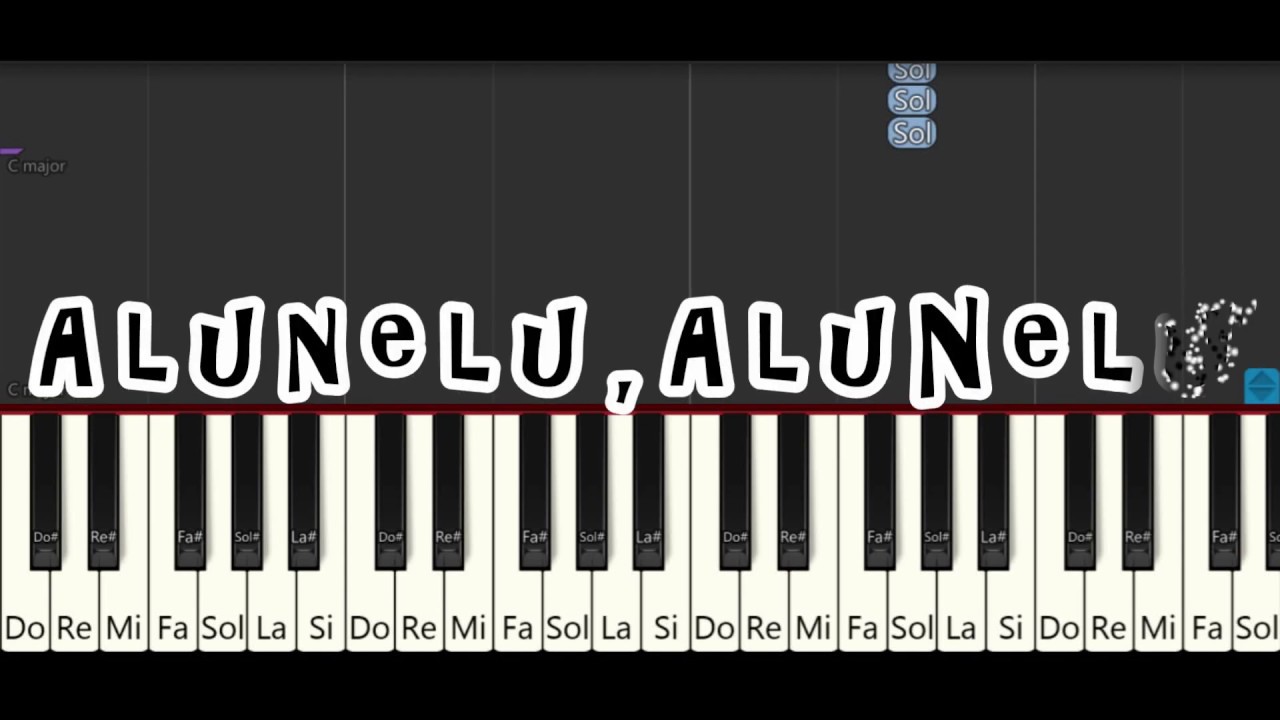 Alunelu, Alunelu Hai La Joc să Ne Fie să Ne Fie cu Noroc Tutorial Pian ...