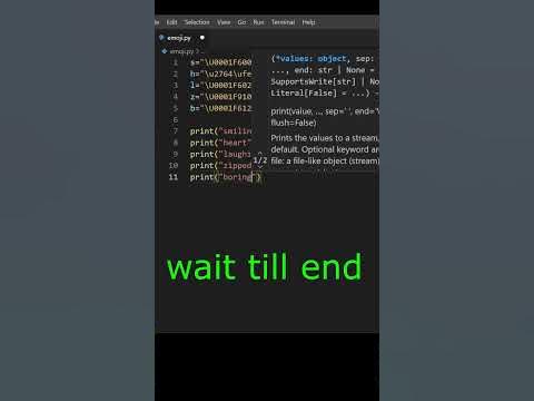 Create Emoji's using Python #emoji #python - YouTube