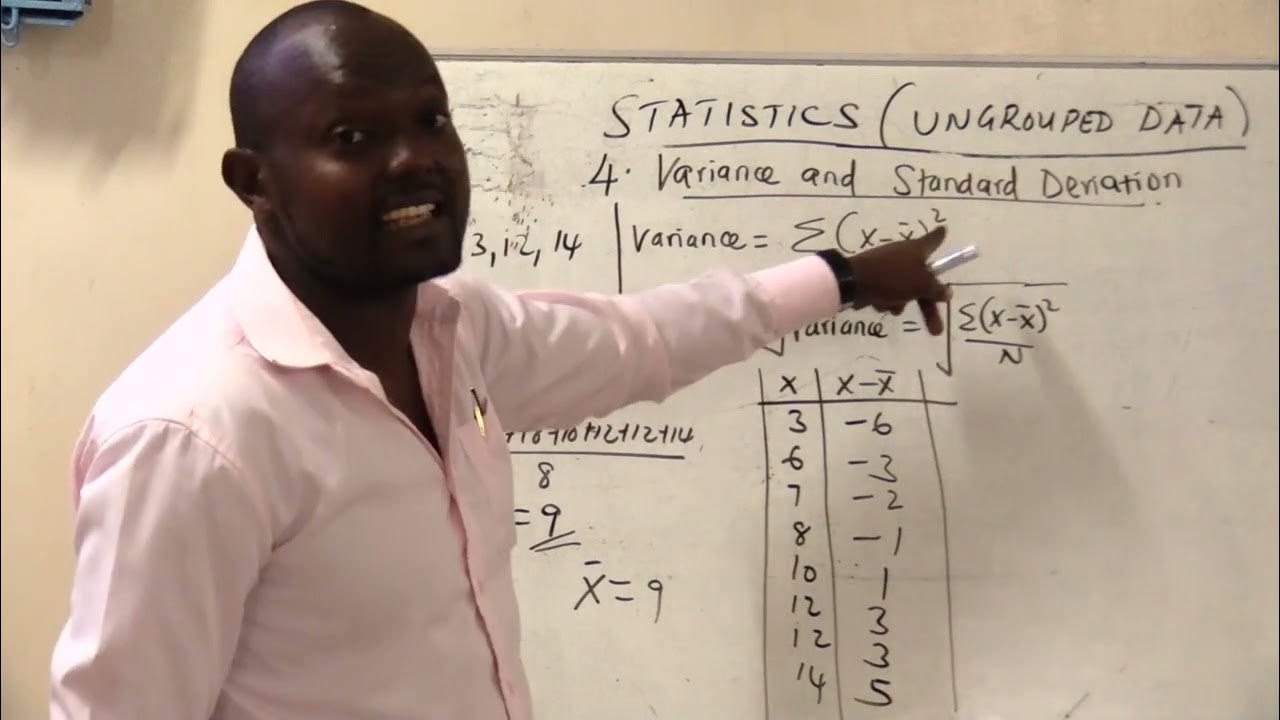 STATISTICS (Ungrouped Data): VARIANCE AND STANDARD DEVIATION - YouTube
