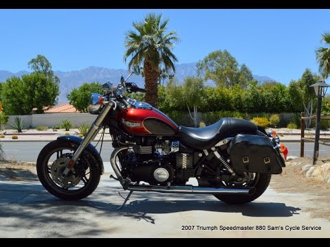 2007 Triumph Speedmaster 880 for sale www.samscycle.net - YouTube