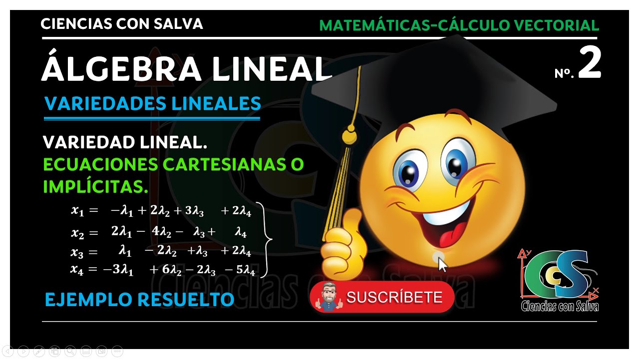 AL. Variedades lineales 2. Cálculo de la ecuaciones cartesianas de una ...