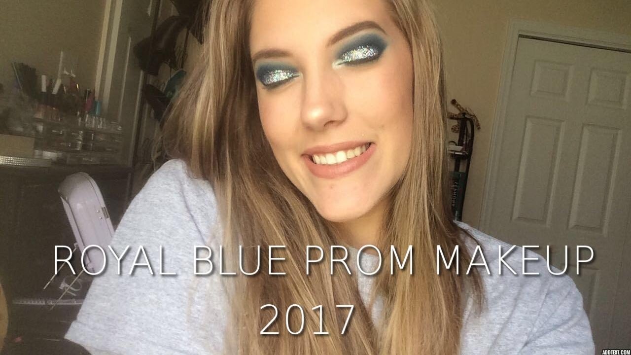 ROYAL BLUE PROM MAKEUP TUTORIAL | Hannah Lilly - YouTube