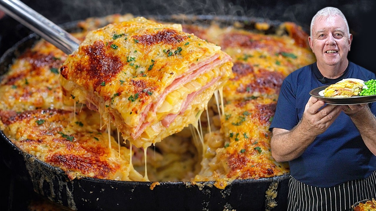 Just Layer Potatoes and Ham — The Most Addictive Casserole Ever - YouTube
