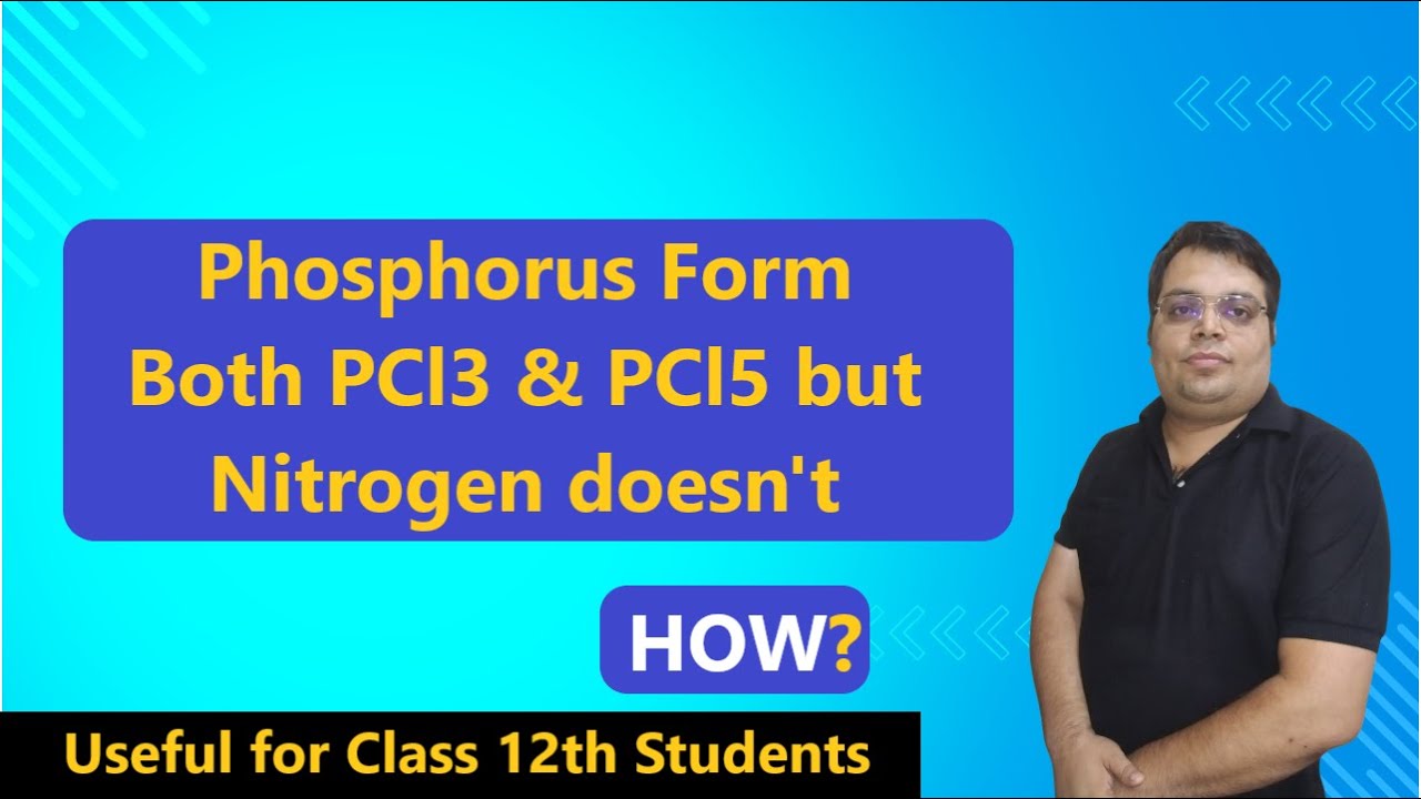 Phosphorus form both PCl3 and PCl5 but NCl5 doesn't | How ? | P- Block ...