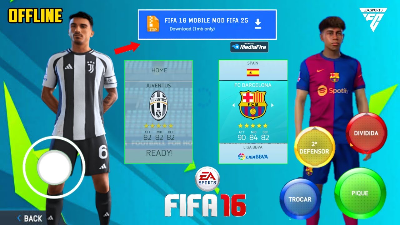 FIFA 16 MOBILE MOD FIFA 25 OFFLINE PARA ANDROID | MODO TORNEIO NOVAS ...