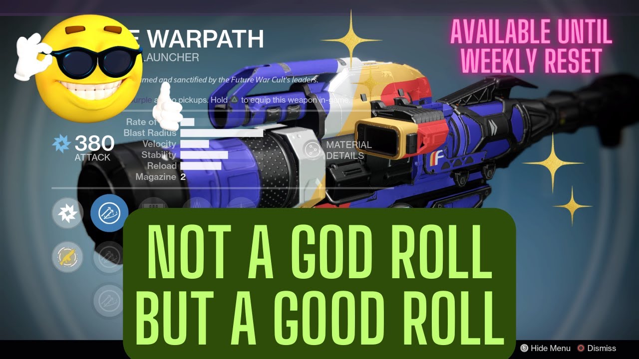 The Warpath rocket launcher with Cluster Bomb, Tripod, Field Scout ...