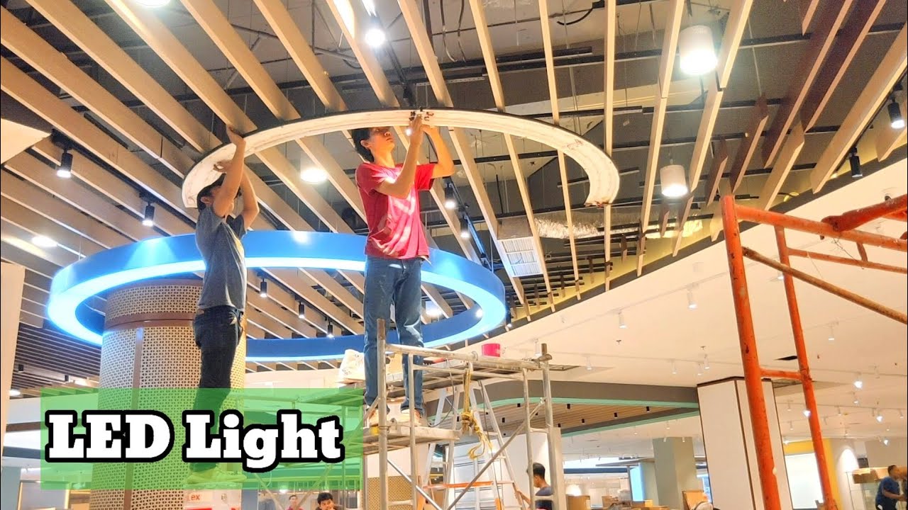 CARA Pemasangan Lampu LED Kombinasi AKRILIK Motif Bulat//interior ...