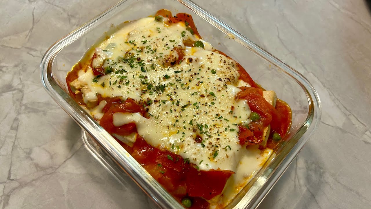 토마토 두부 라자냐 치즈가 쭈욱 ㅣ초간단 저탄수 단백질 다이어트 요리 Youtube
