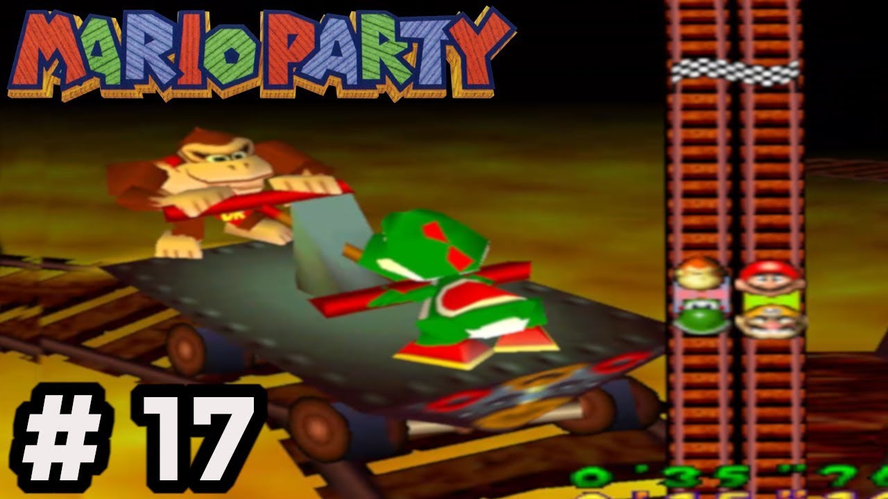 Mario Party #17 [Handcar Havoc] Quase um trem - YouTube