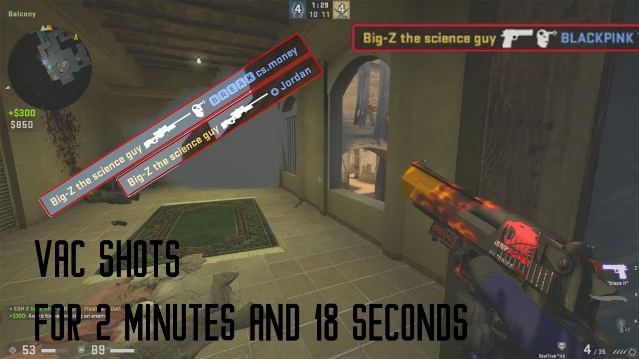 VAC shots for 2 minutes and 18 seconds... CS:GO gameplay!!! - YouTube