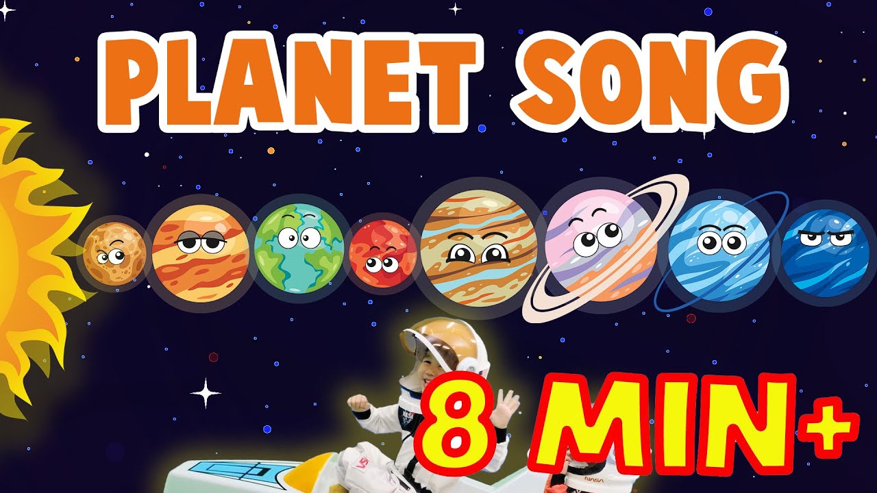 Learn the 8 Planets Song + We're Flying On a Rocket Ship...to Saturn ...