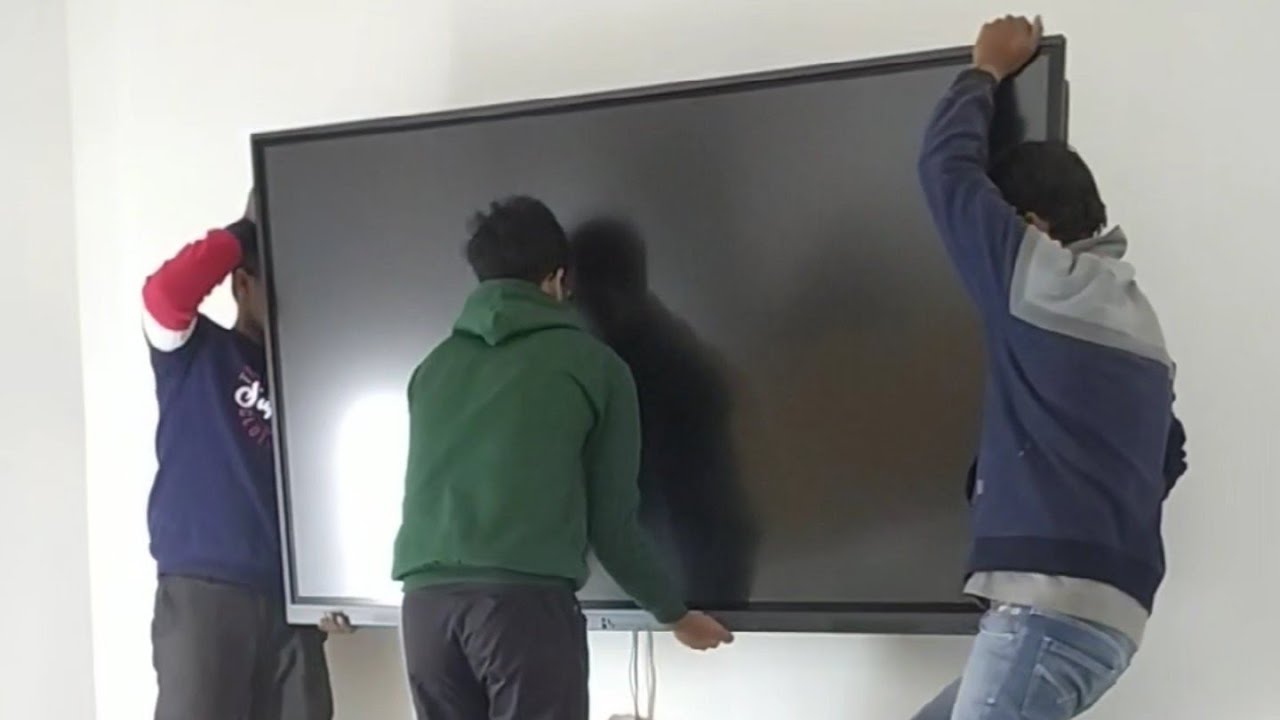 smart board 75"installation | how to wall mount 75" interective panel ...