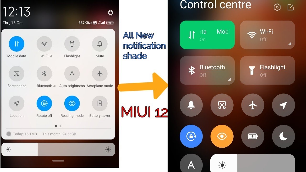 How to enable the new notification shade after MIUI 12 update in Redmi ...