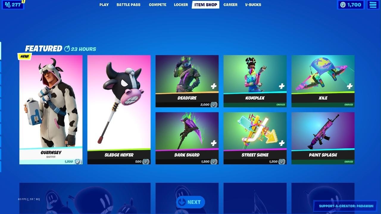 FORTNITE GUERNSEY SKIN IS HERE (COW SKIN) | June 8th item Shop Review ...