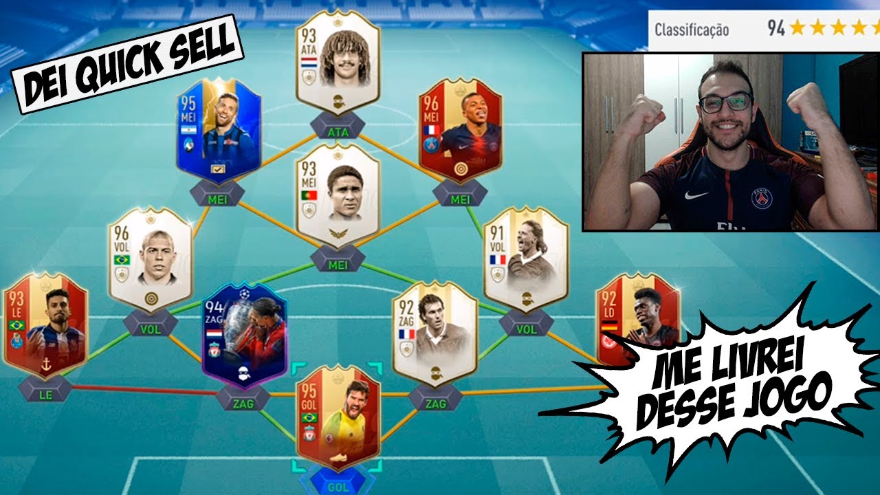 😡 DEI QUICK SELL NO MEU TIME E QUE VENHA O FIFA 20!!! - YouTube