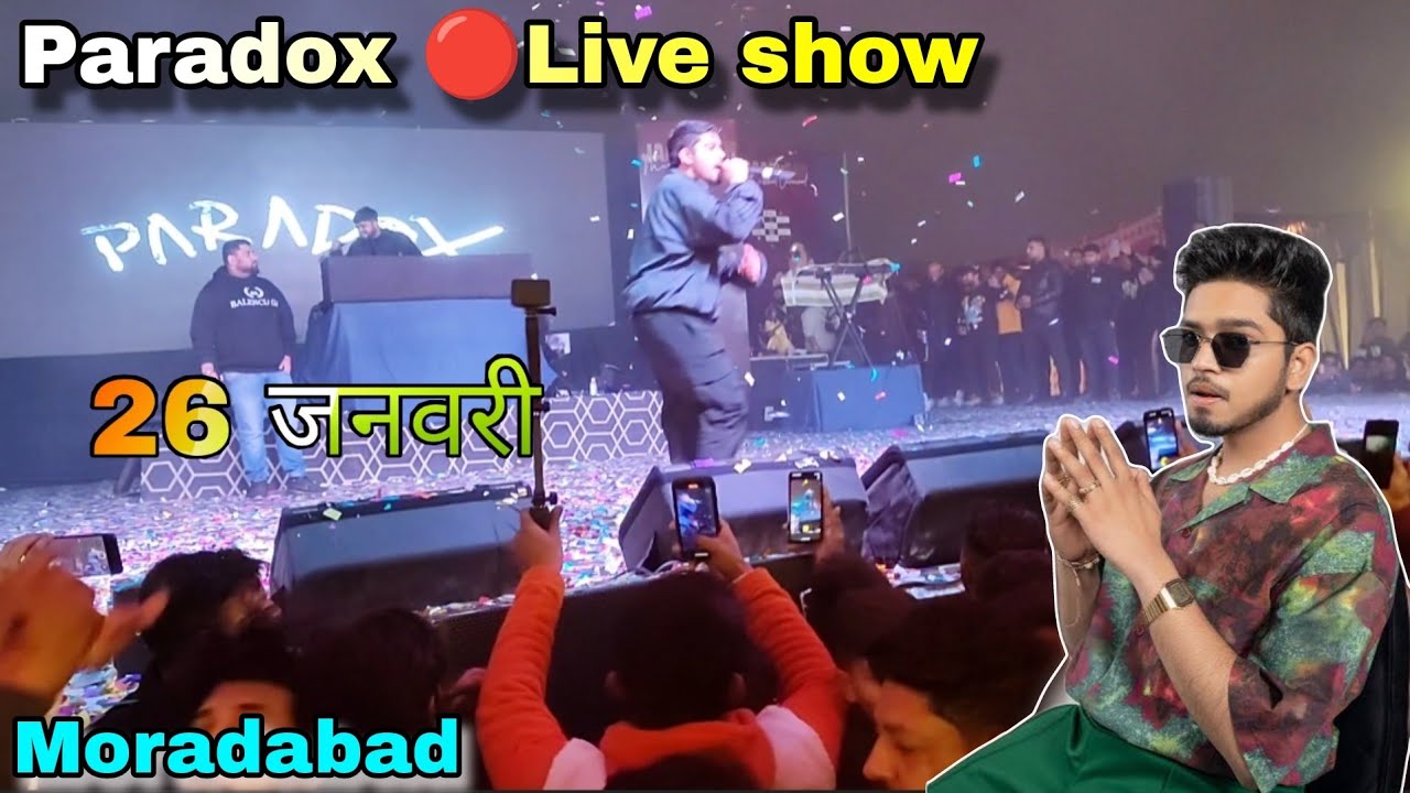 Paradox rapper live show moradabad MIT college 🔴Live Paradox reper ...