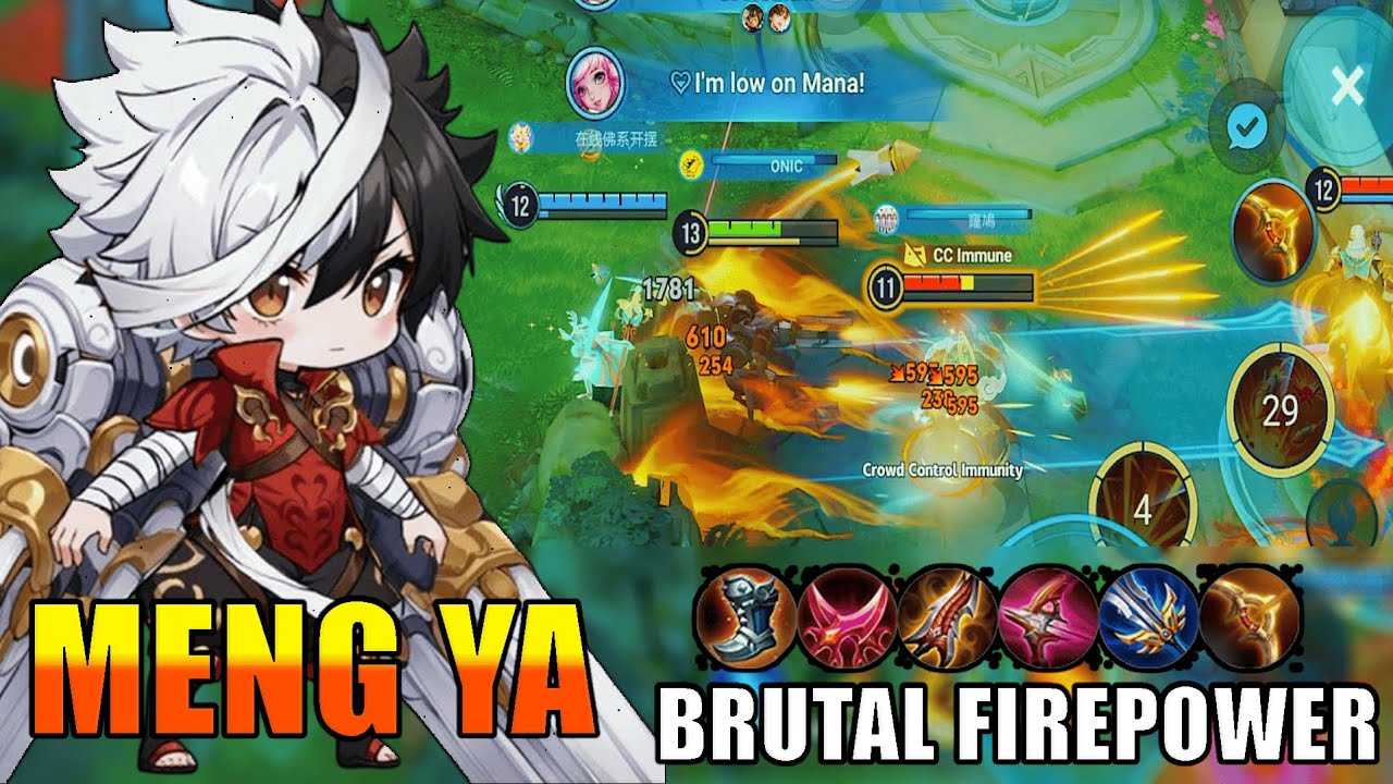 MENG YA FULL FIRE POWER GAMEPLAY HONOR OF KINGS 2025 HOK - YouTube