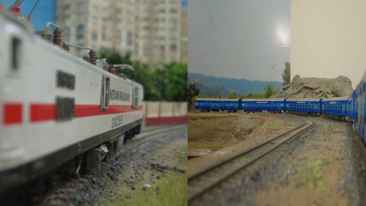 CRAZY RIDE OF WAP 7 LOCO & ICF COACH WITH TRACK SOUND | INDIAN MODEL ...